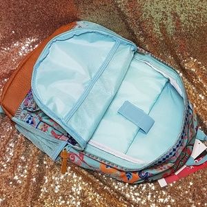 Bags | Turquoise Wildflowers Backpack | Poshmark